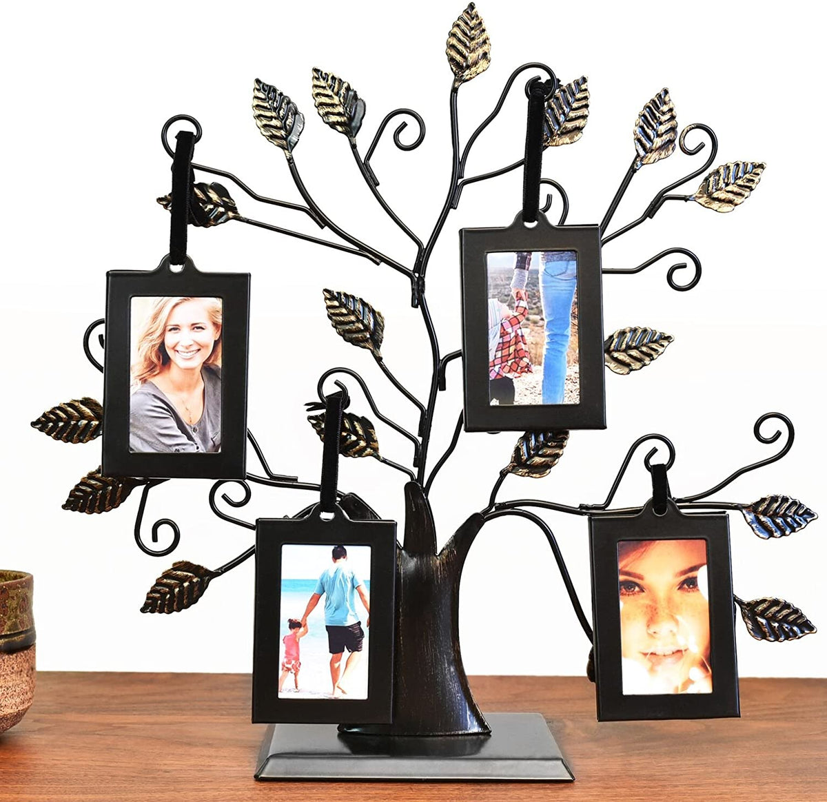 Family Tree Photo Frame with 4 Hanging Picture Frames – Thetford Design